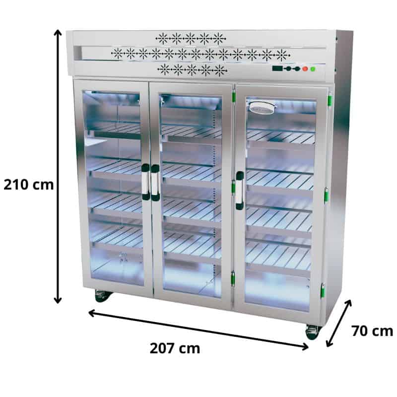 Nevera Exhibidora Vertical tres Puertas Bajo Consumo - FrigoMaster